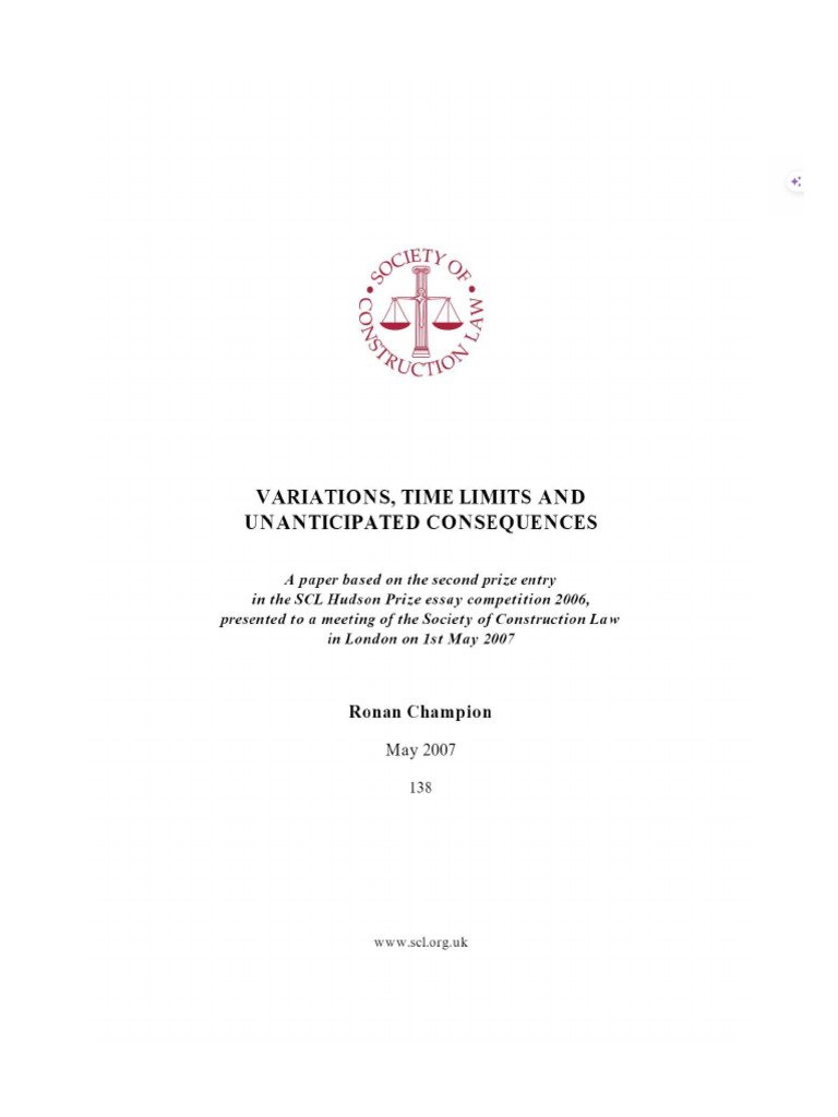 Variation, Time Limits & Unanticipated Consequences | PDF