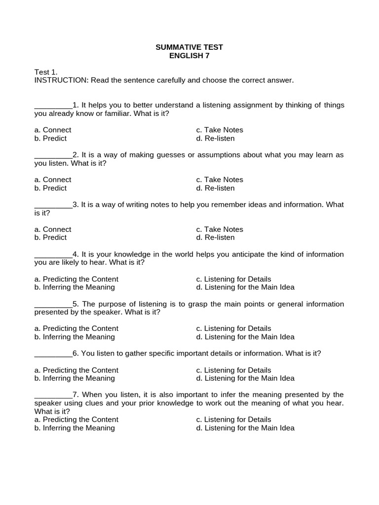 SUMMATIVE TEST_Q2 | PDF | Information | Knowledge