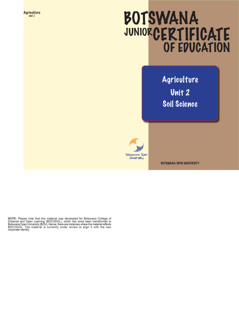 Agriculture Unit 2 Cover | PDF | Science & Mathematics