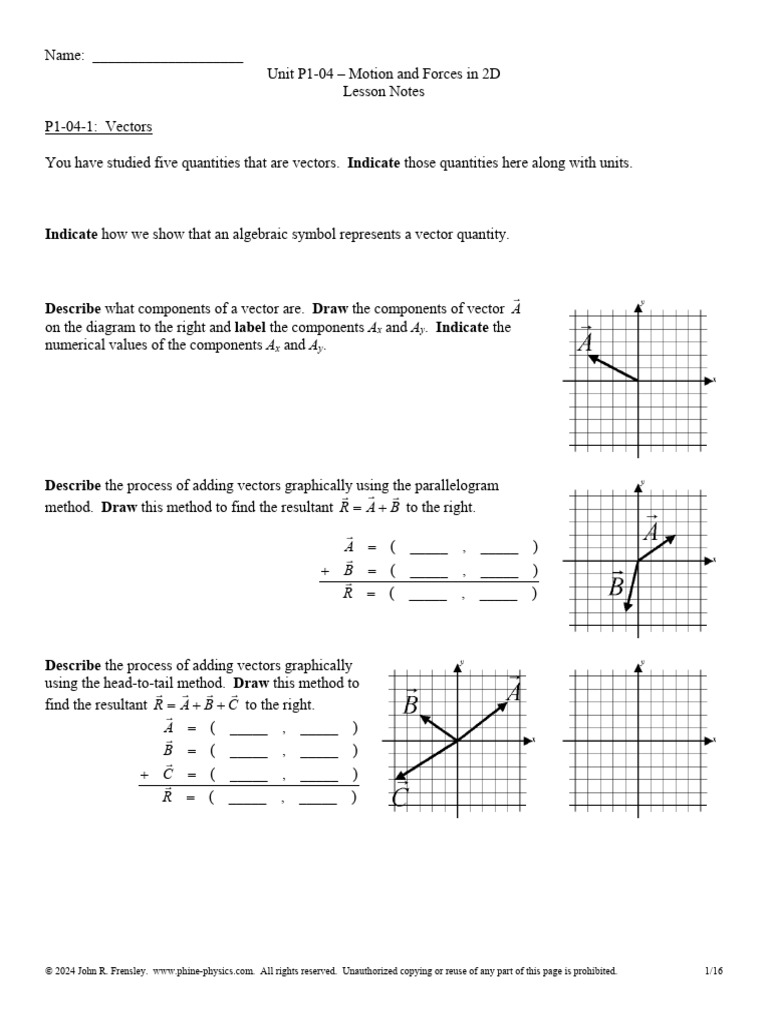 AP Physics Lesson Notes | PDF | Force | Euclidean Vector