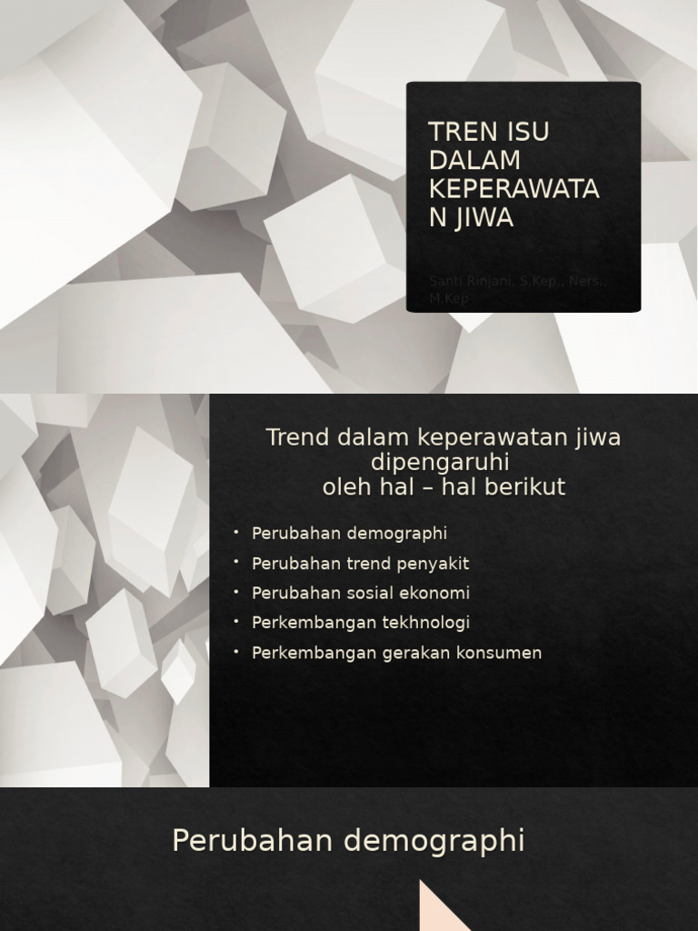 Tren Isu Dalam Keperawatan Jiwa | PDF | Sains & Matematika | Gaya Hidup