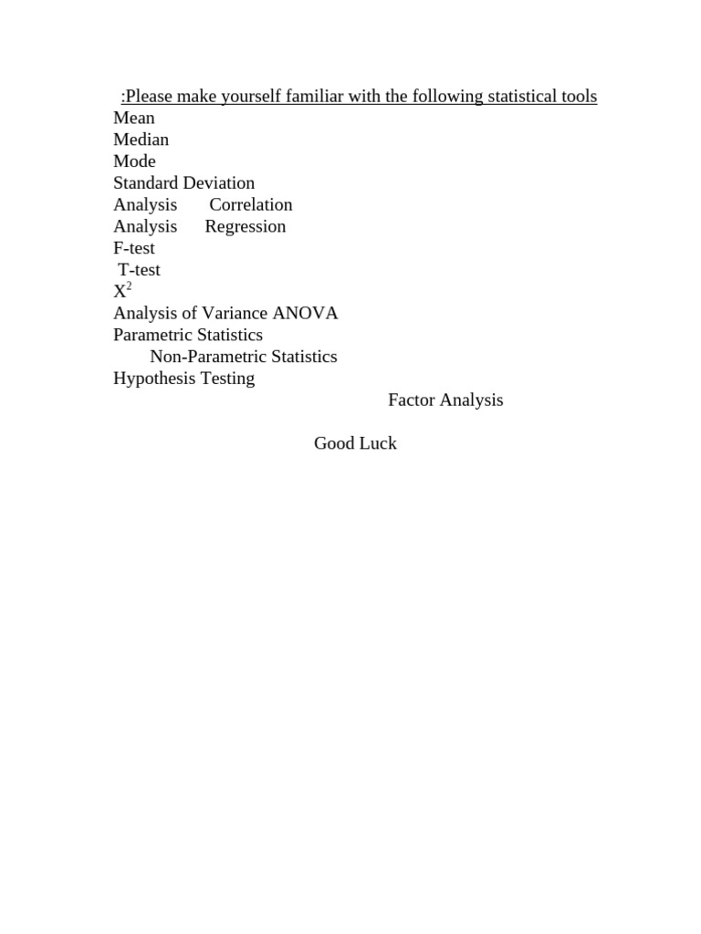 Statistical Tools Pdf