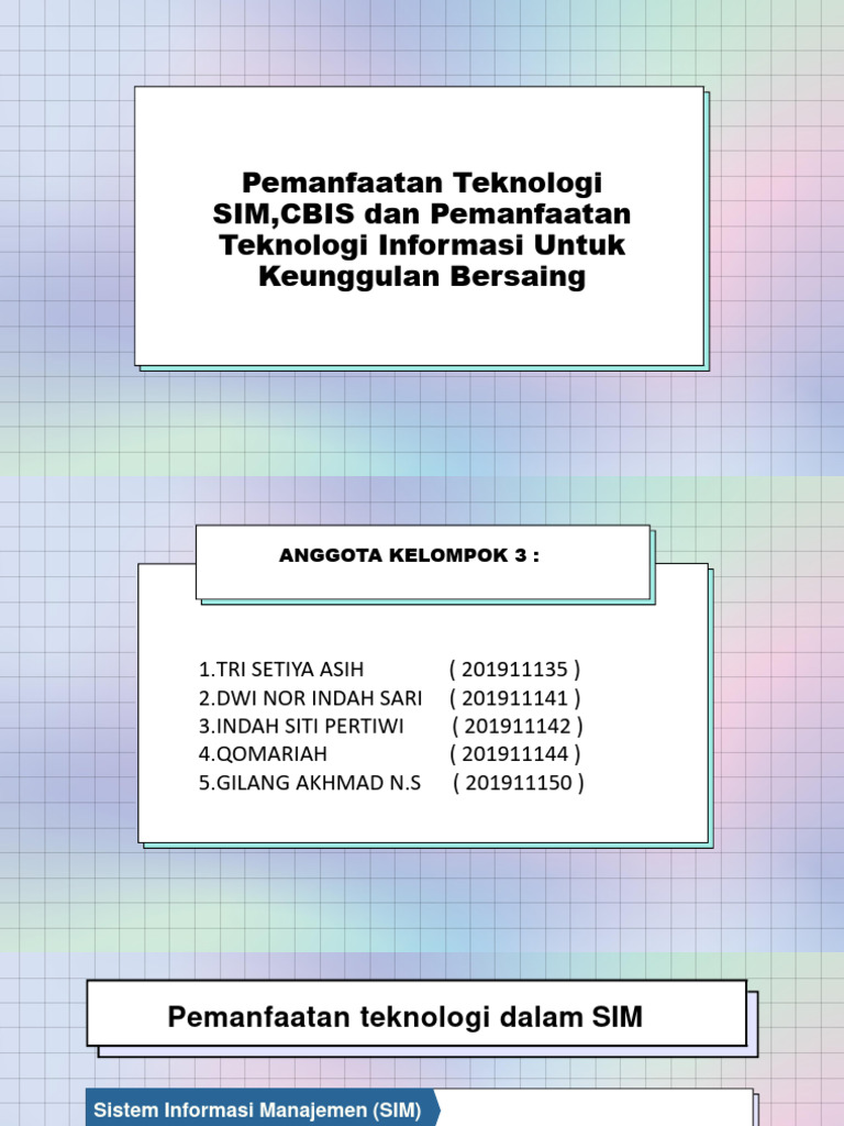 Pemanfaatan Teknologi Dalam Sim Cbis | PDF | Bisnis | Teknologi & Rekayasa