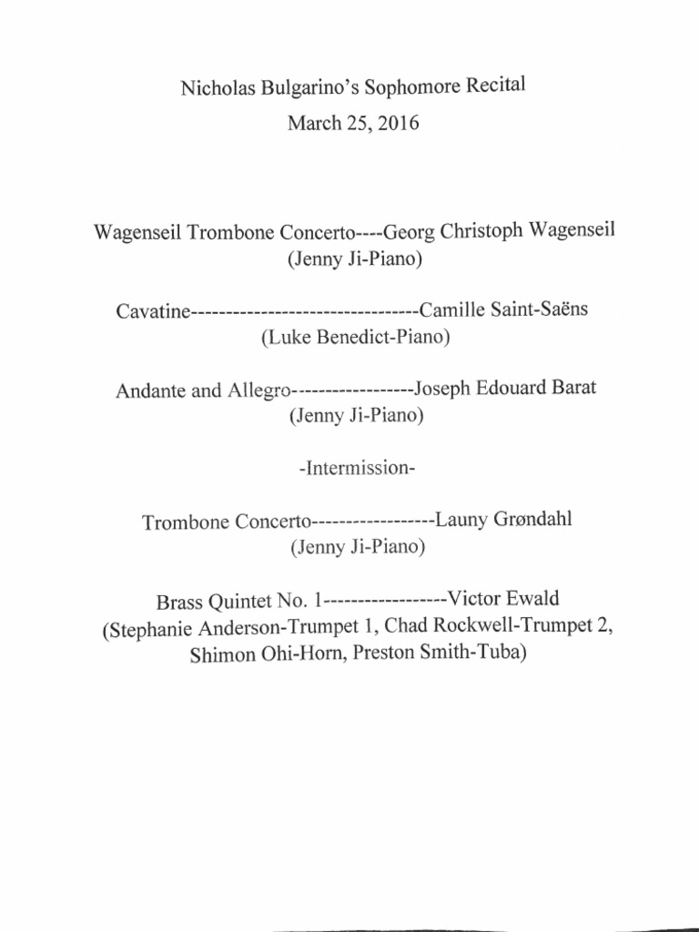 Spring 2016 Recitals | PDF