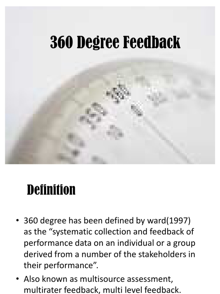 360 Degree Feedback | PDF | Performance Appraisal | Applied Psychology
