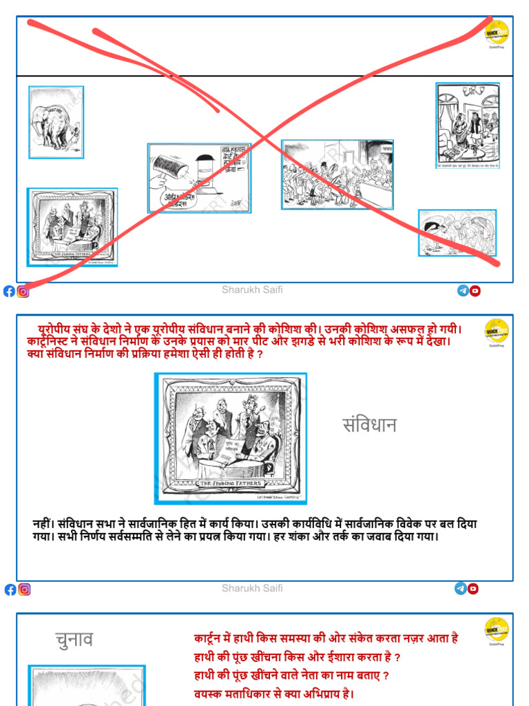 11 Class Political Science: Cartoons | PDF