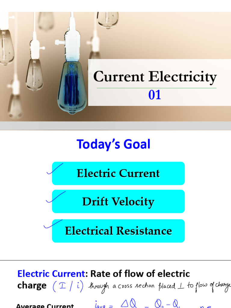 Current Electricity Lect 01 Notes-Invert | PDF | Electric Current ...