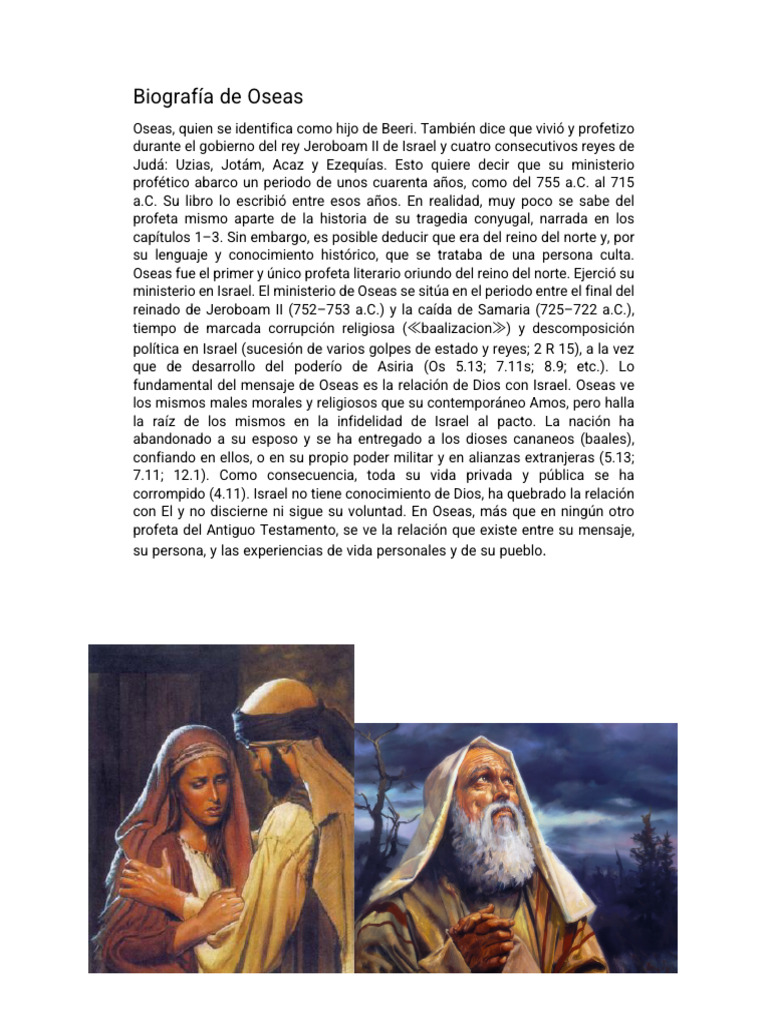 Biografía de Oseas-Print | PDF