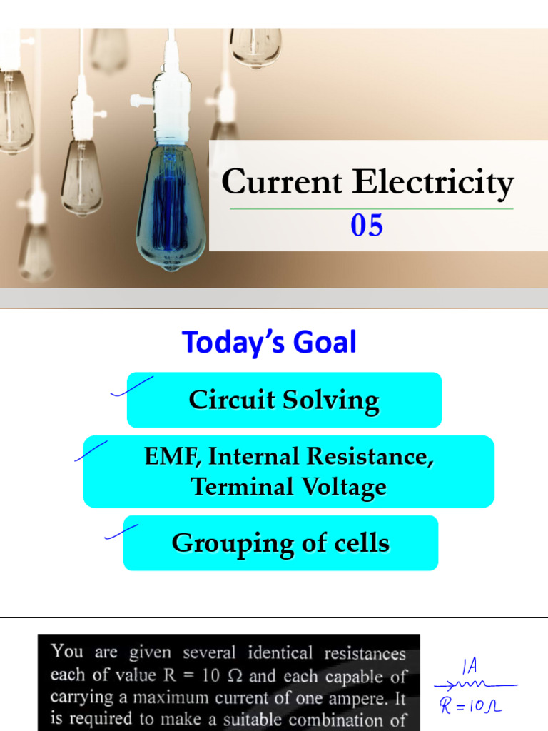 Current Electricity Lect 05 Notes-Invert | PDF Current Electricity Lect 05 Notes-Invert | PDF