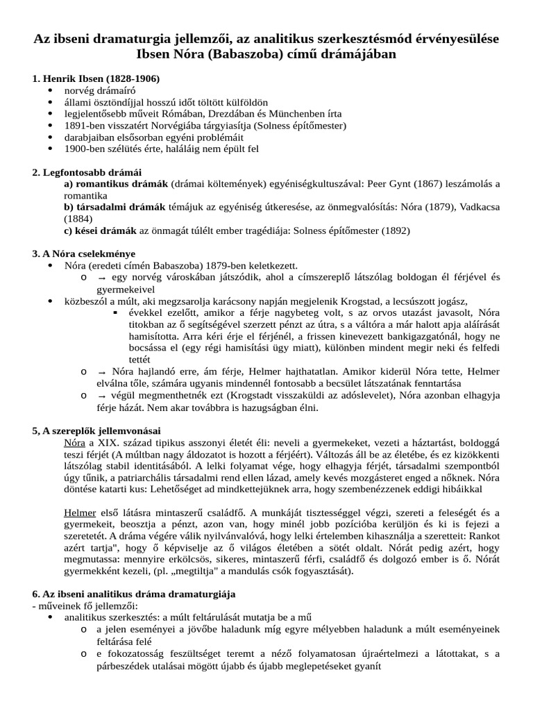 Ibsen - Nóra | PDF