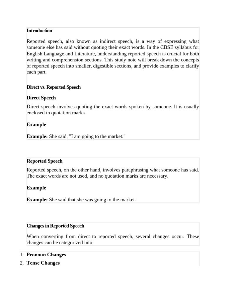 Reported Speech | PDF | Linguistic Typology | Language Mechanics