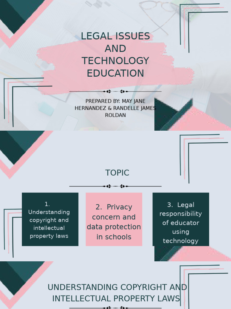 Legal Aspects of Technology in Education | PDF | Intellectual Property | Privacy