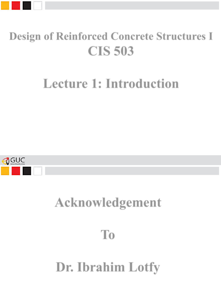 lec1 | PDF | Concrete | Reinforced Concrete