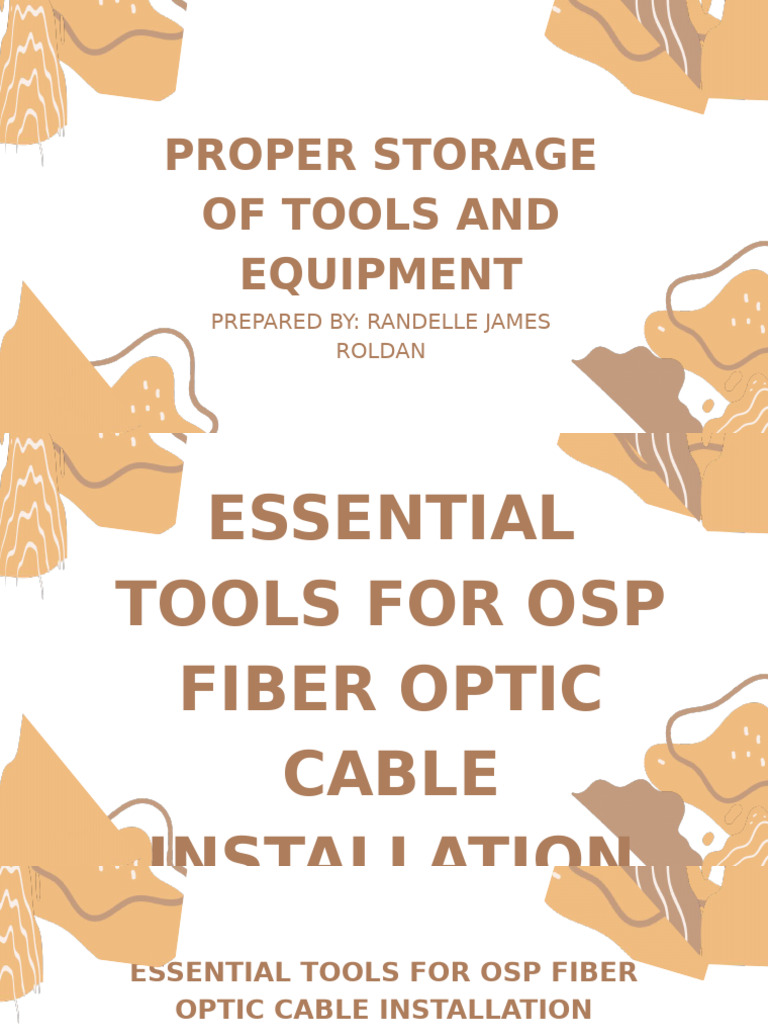 Proper Storage & Waste Management - Roldan | PDF | Optical Fiber | Waste