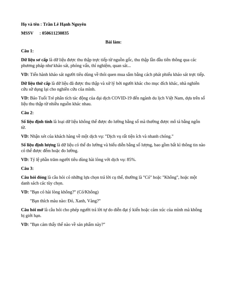 6 Bài tập nckh | PDF