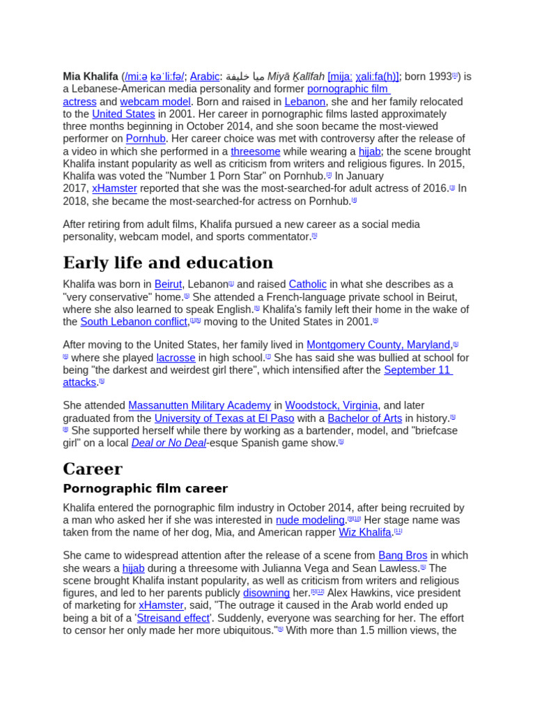 Mia Khalifa | PDF