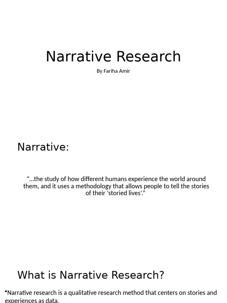Narrative Research | PDF