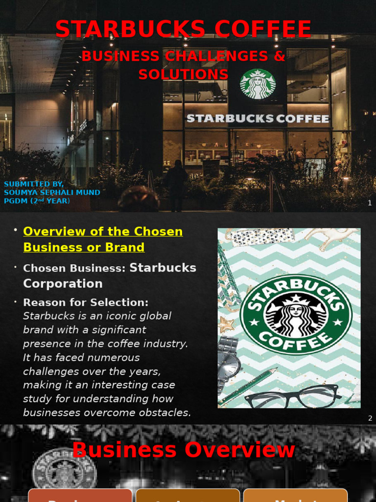 Business Challenges & Solution by SSM (STARBUKS) | PDF | Starbucks ...
