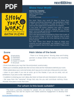 Show Your Work! PDF | PDF | Creativity | Narrative