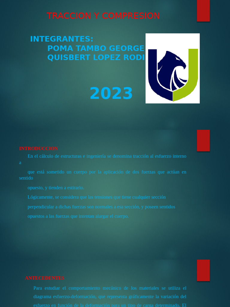 TEMA 2 Traccion, Compresion | PDF | Deformación (ingeniería) | Estrés (Mecánica)