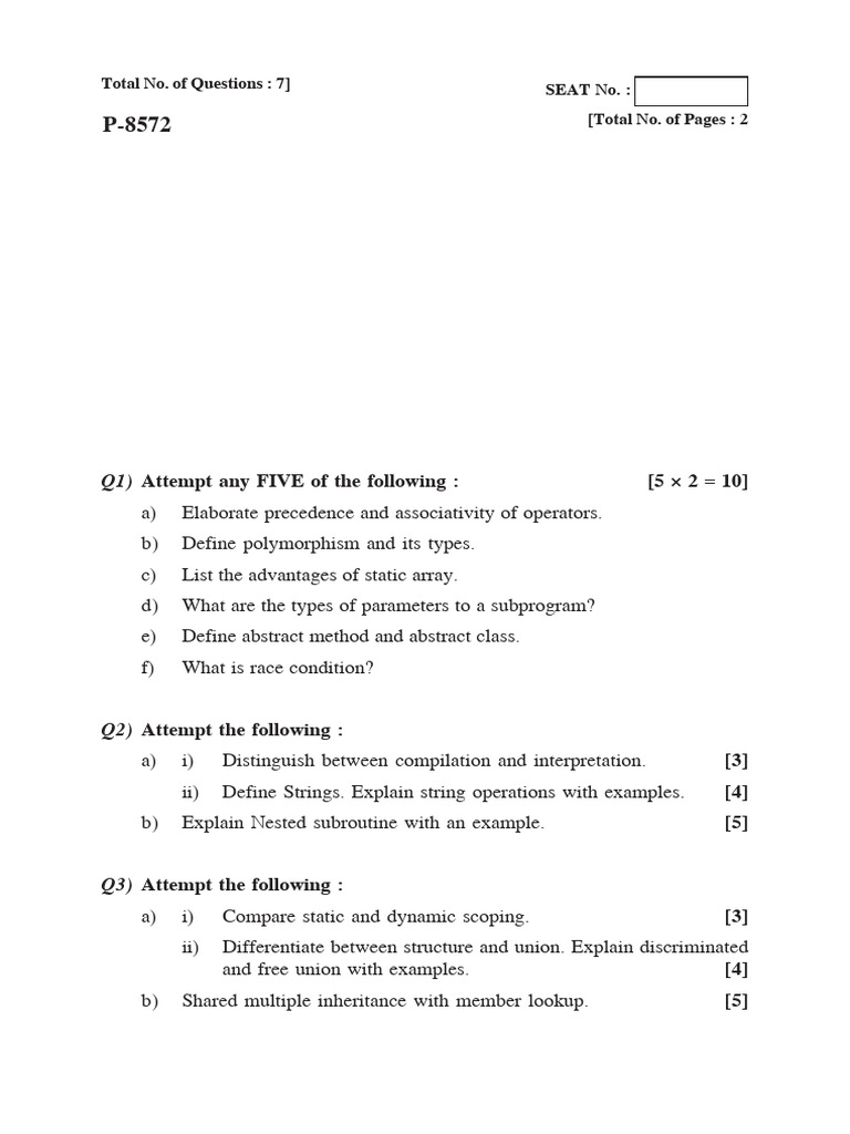 M.SC (Computer Science) 2019 Pattern | PDF | Apache Hadoop | Cloud Computing