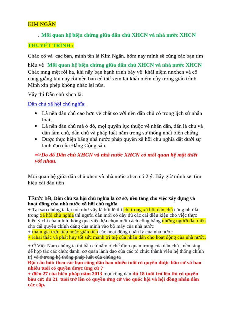 CNXH Chương 4 | PDF