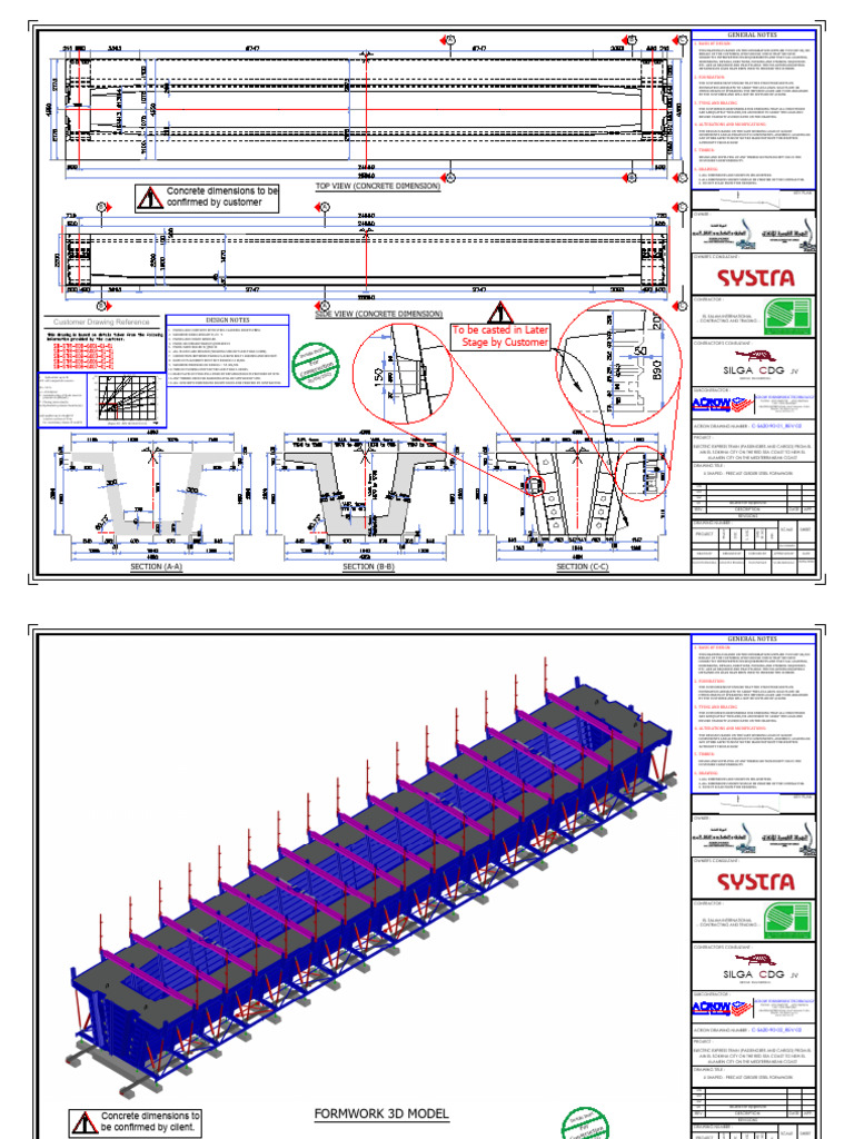 C-5620-90-Precast U Girder Traveller Formwork - REV-03-1 | PDF | Lumber | Structural Engineering