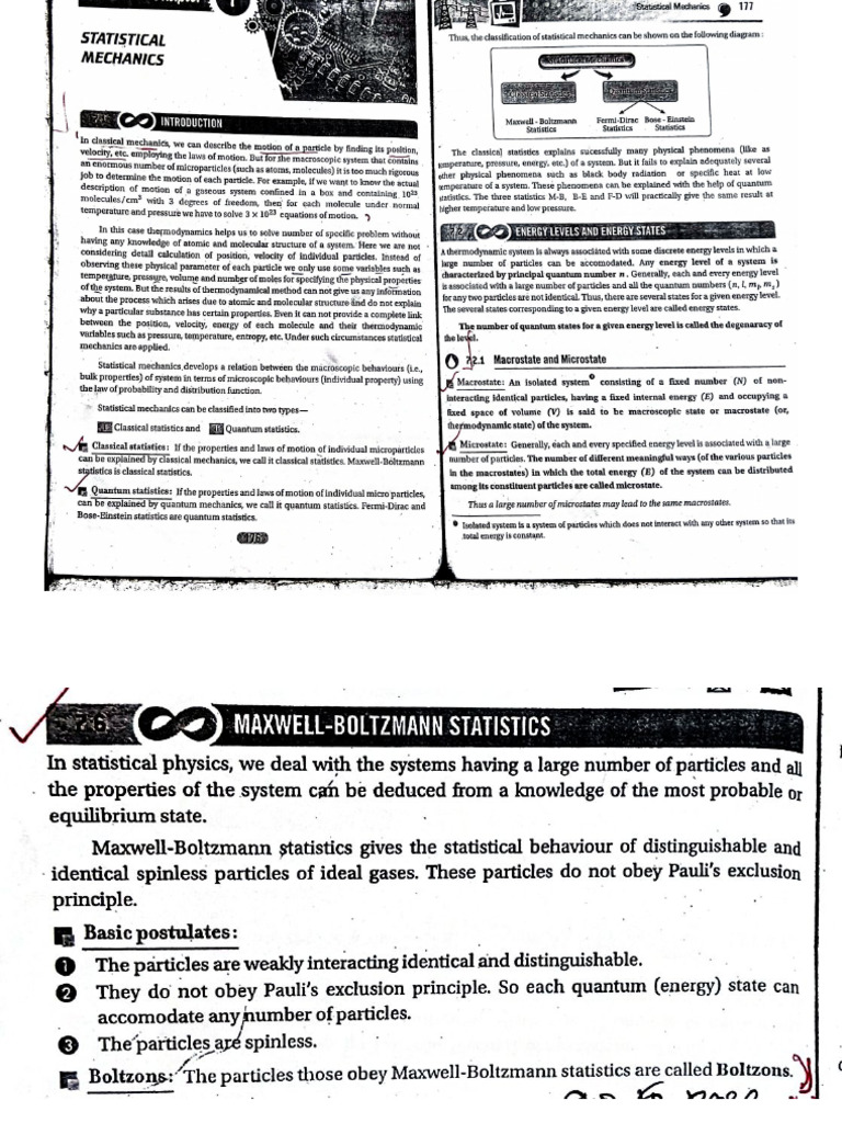 Statistical Mechanics Notes | PDF