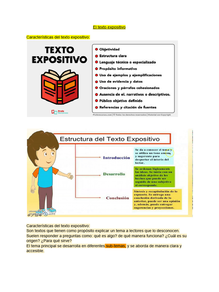 El Texto Expositivo | PDF