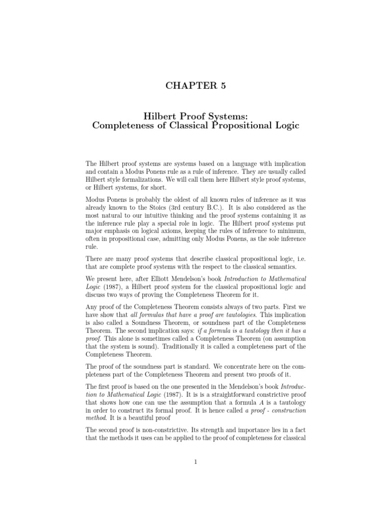 Hilbert system logic | PDF | Theorem | Mathematical Proof