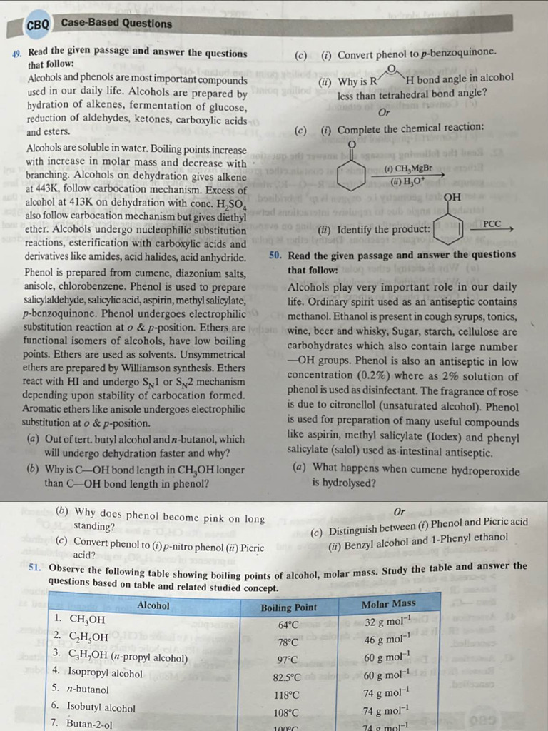 Case Based. Alcohol Phenol Ethers | PDF