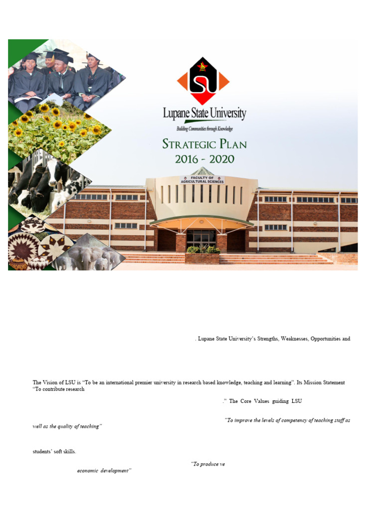 Lsu Strategic Plan | PDF | Agriculture | Swot Analysis