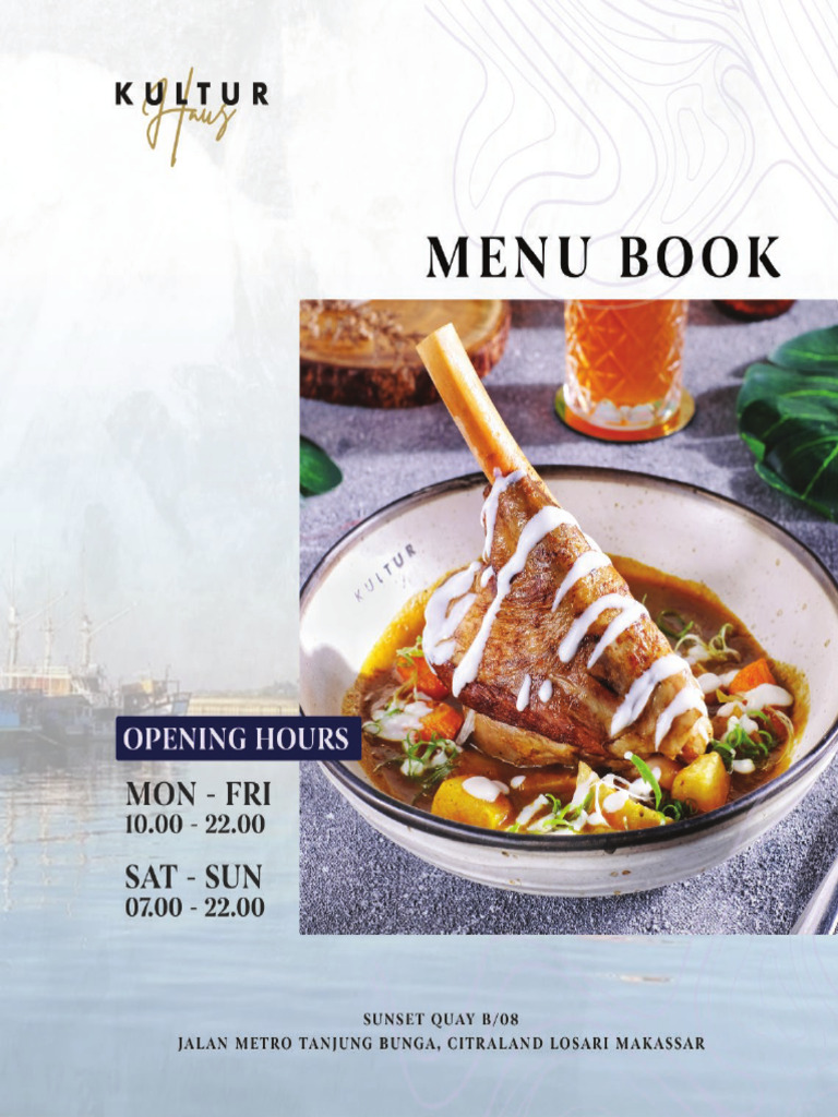 MENU BOOK - Kultur Haus Makassar Maret 2024 | PDF