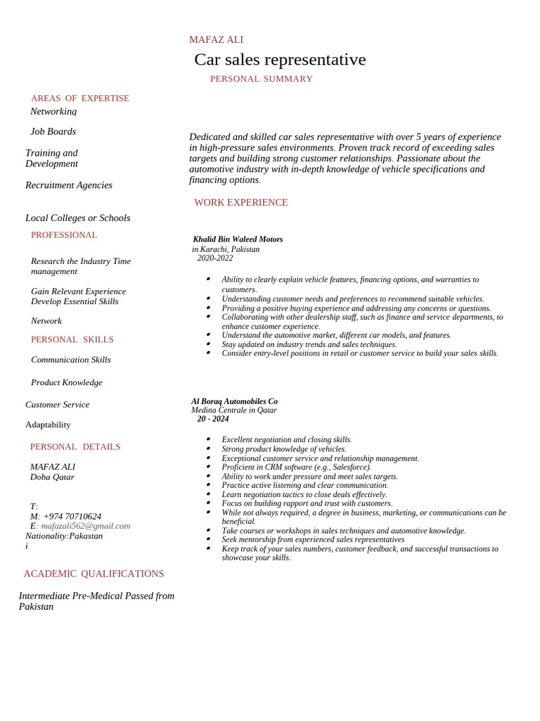 Car Sales Career Guide | PDF | Negotiation | Sales