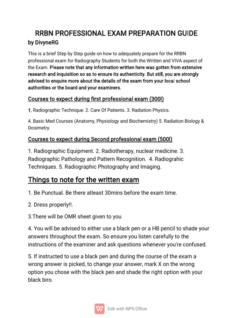 Professional Exam PREP (For Written & VIVA) by DivyneRG | PDF | Radiography