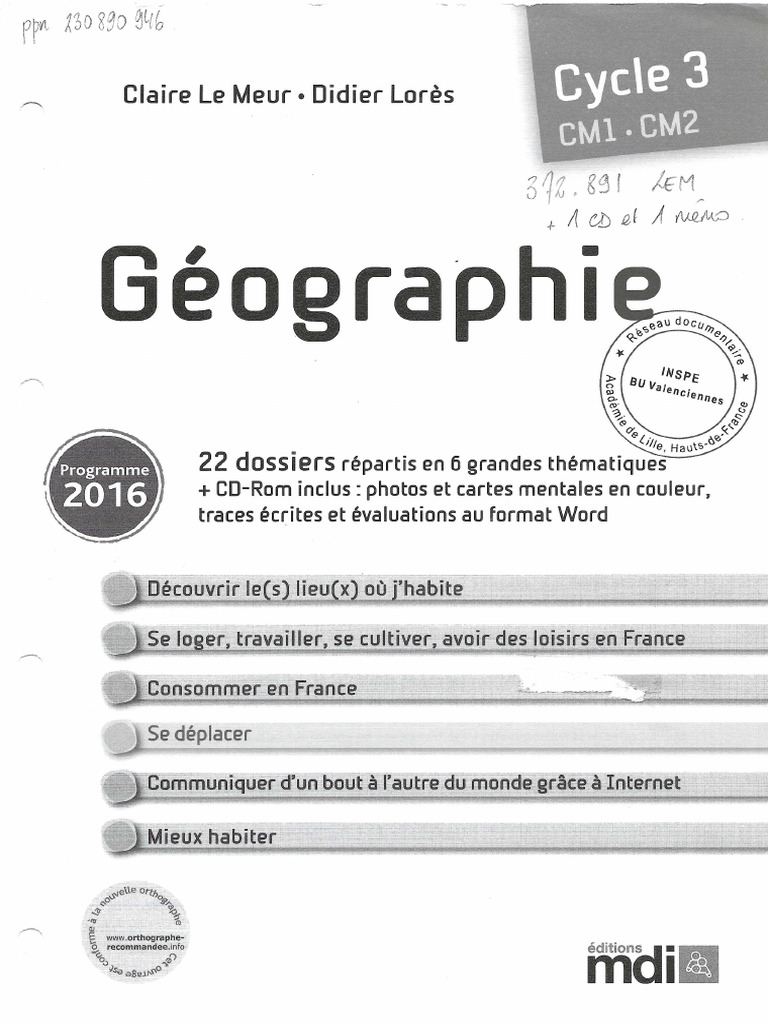 MDI Géo Cycle 3 Dossier 1 | PDF