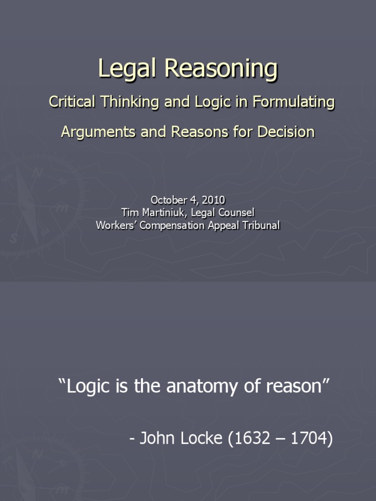 What Is Legal Reasoning | PDF | Argument | Fallacy