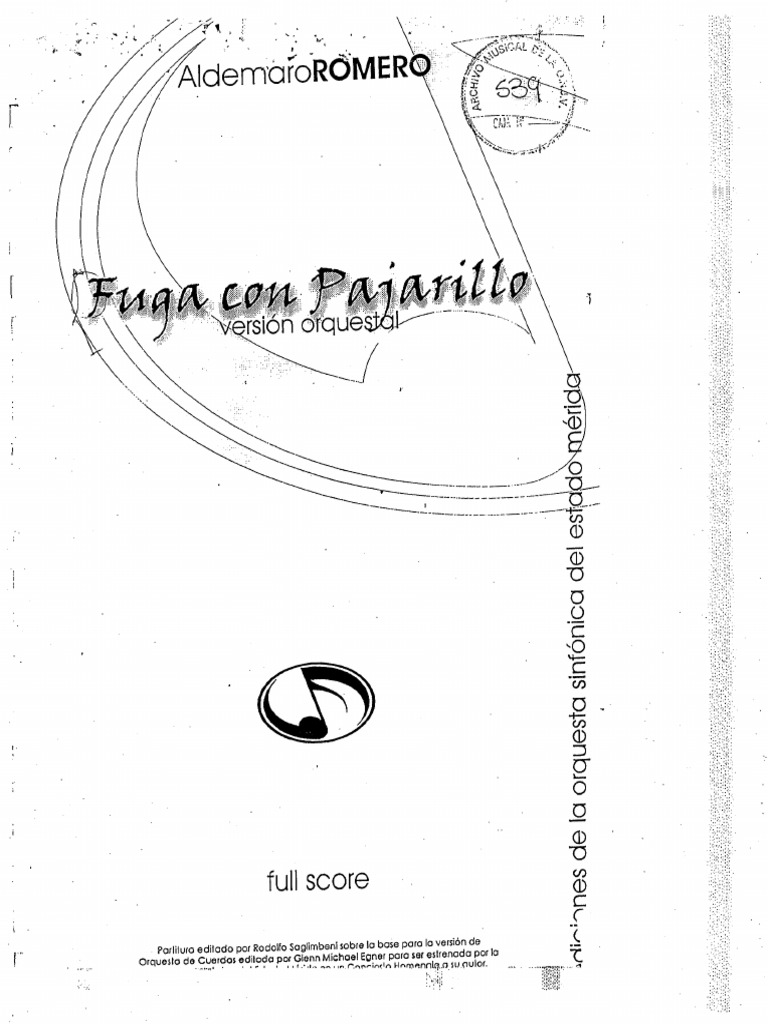 Fuga Con Pajarillo Score | PDF
