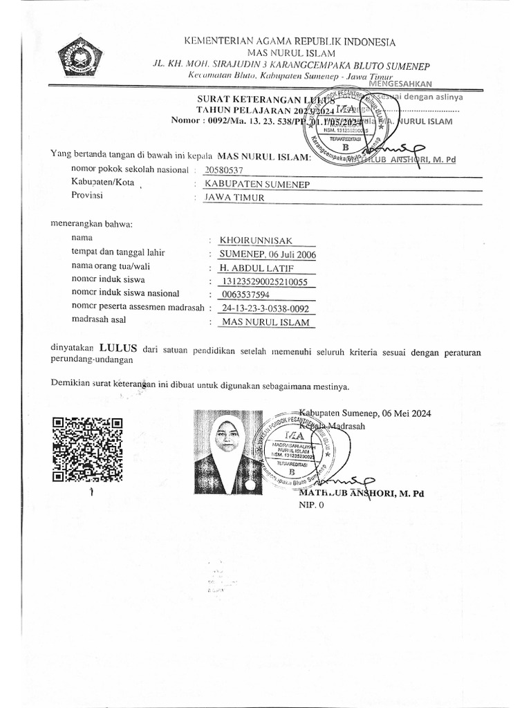 SKL Dan Daftar Nilai | PDF