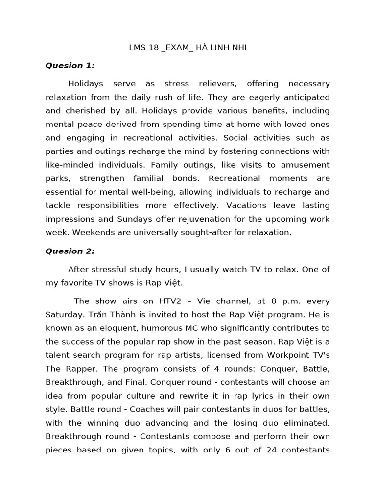 LMS 18 _ 38 __ Hà Linh Nhi | PDF | Entertainment