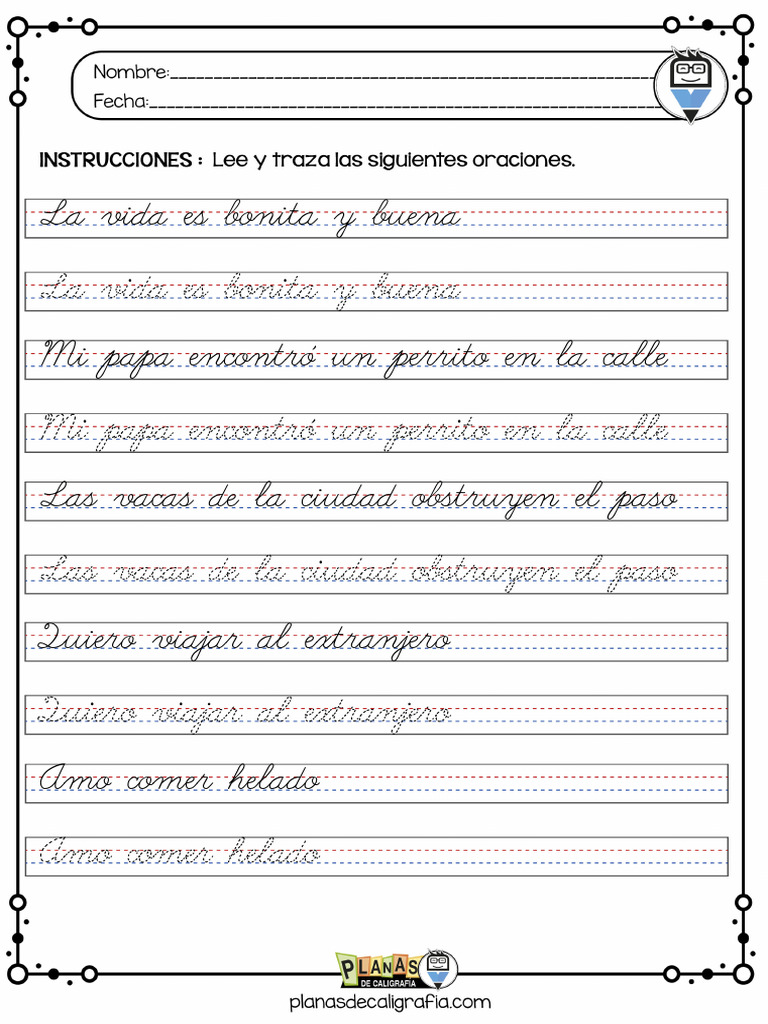 caligrafia para niños | PDF