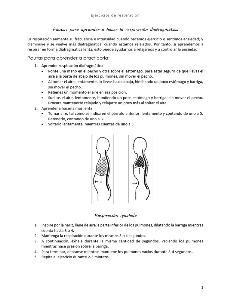 Ejercicios de Respiración | PDF | Respiración