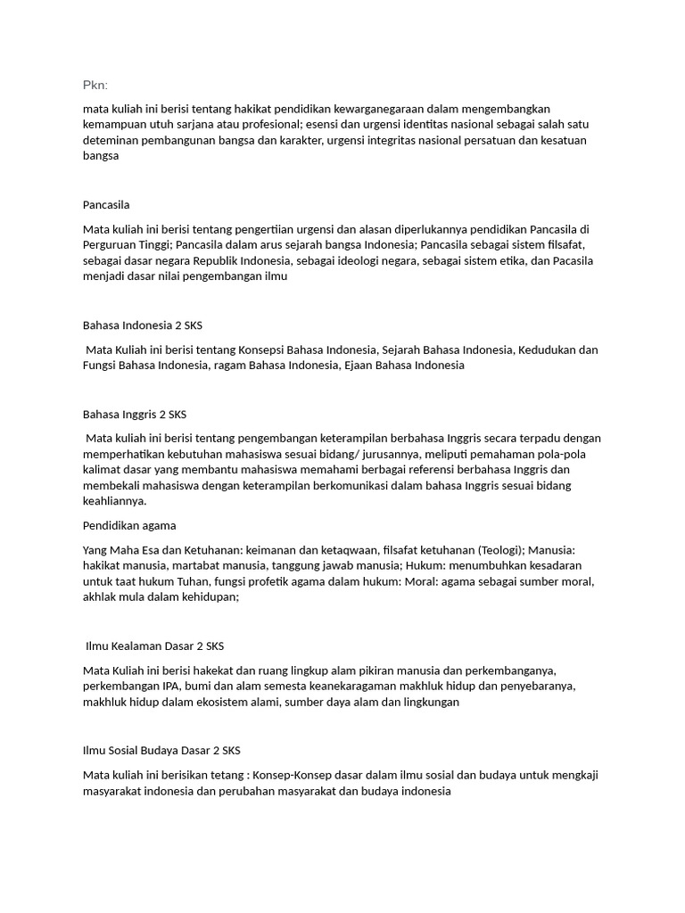 Deskripsi Mata Kuliah RPL | PDF