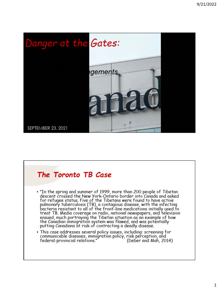 20220922 - TB in Toronto | PDF | Tuberculosis | Risk
