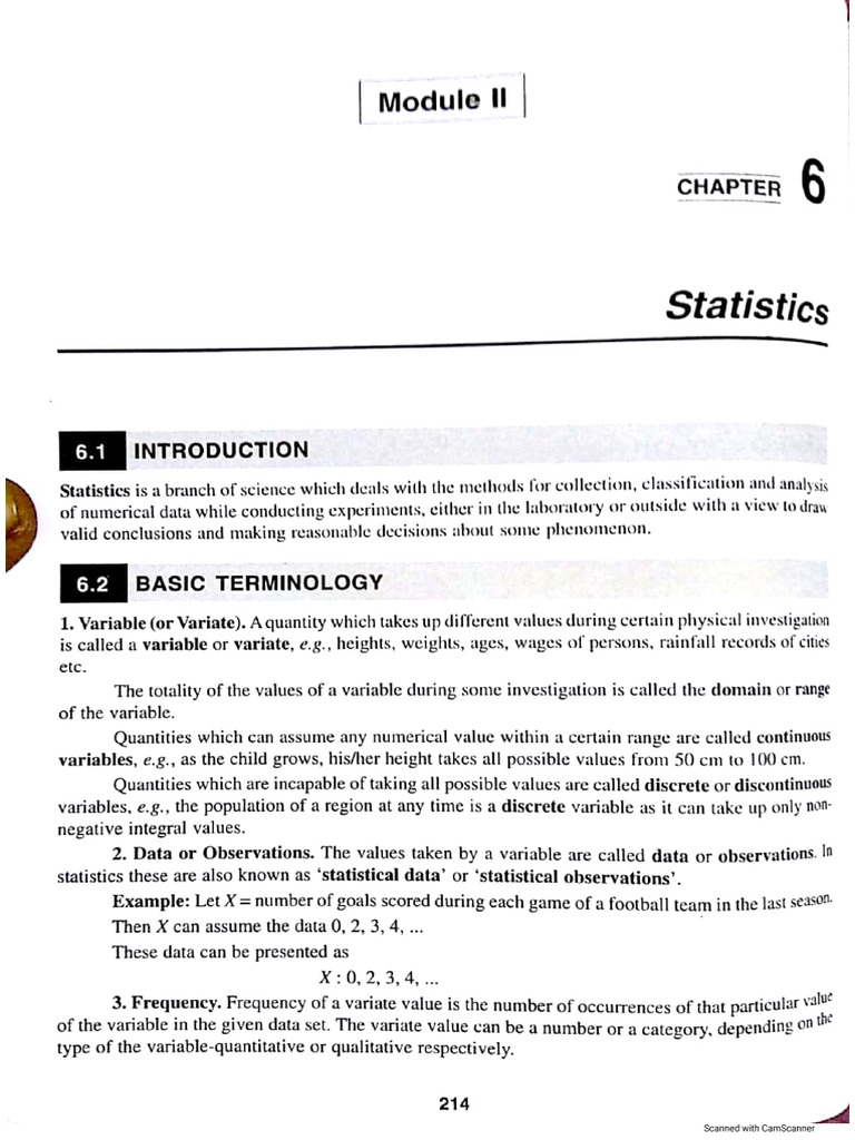 Statistics 1 | PDF