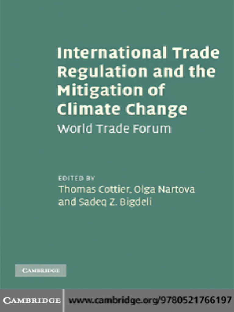 International Trade Regulation and The Mitigation of Climate Change ...