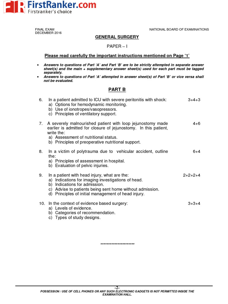 General Surgery: Part B | PDF | Patient | Health Care