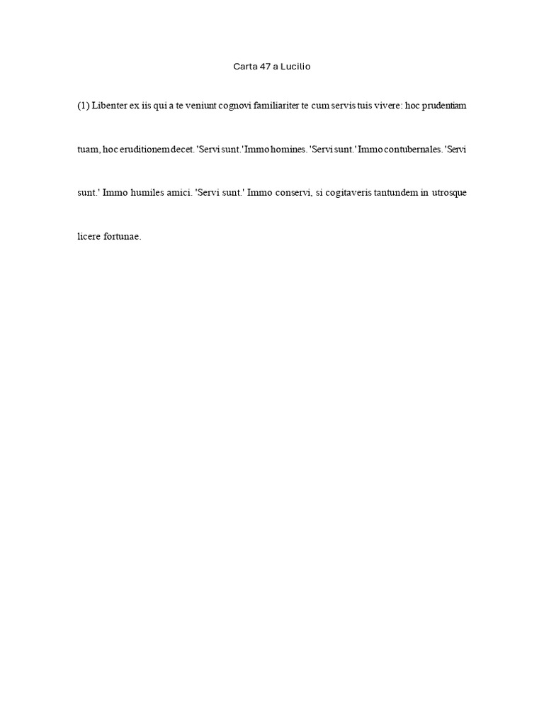 Carta 47 a Lucilio | PDF