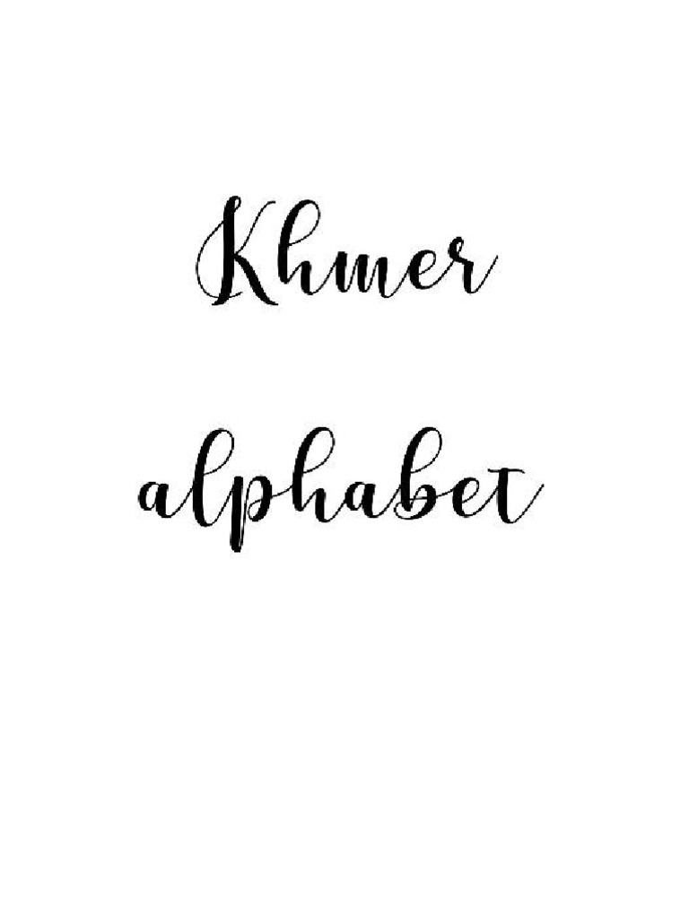Khmer Alphabet Practice Workbook Pdf