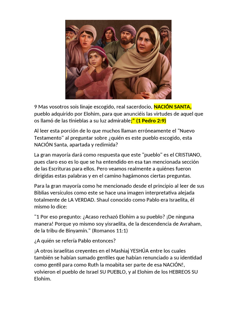 Mas Vosotros Sois Linaje Escogido | PDF | Biblia | Traducciones